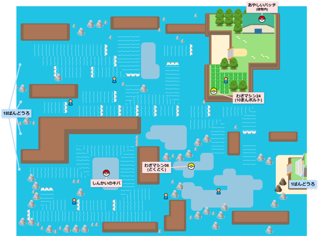 【ポケモンBW】17番道路のマップと出現するポケモン【ブラック・ホワイト】 – 攻略大百科
